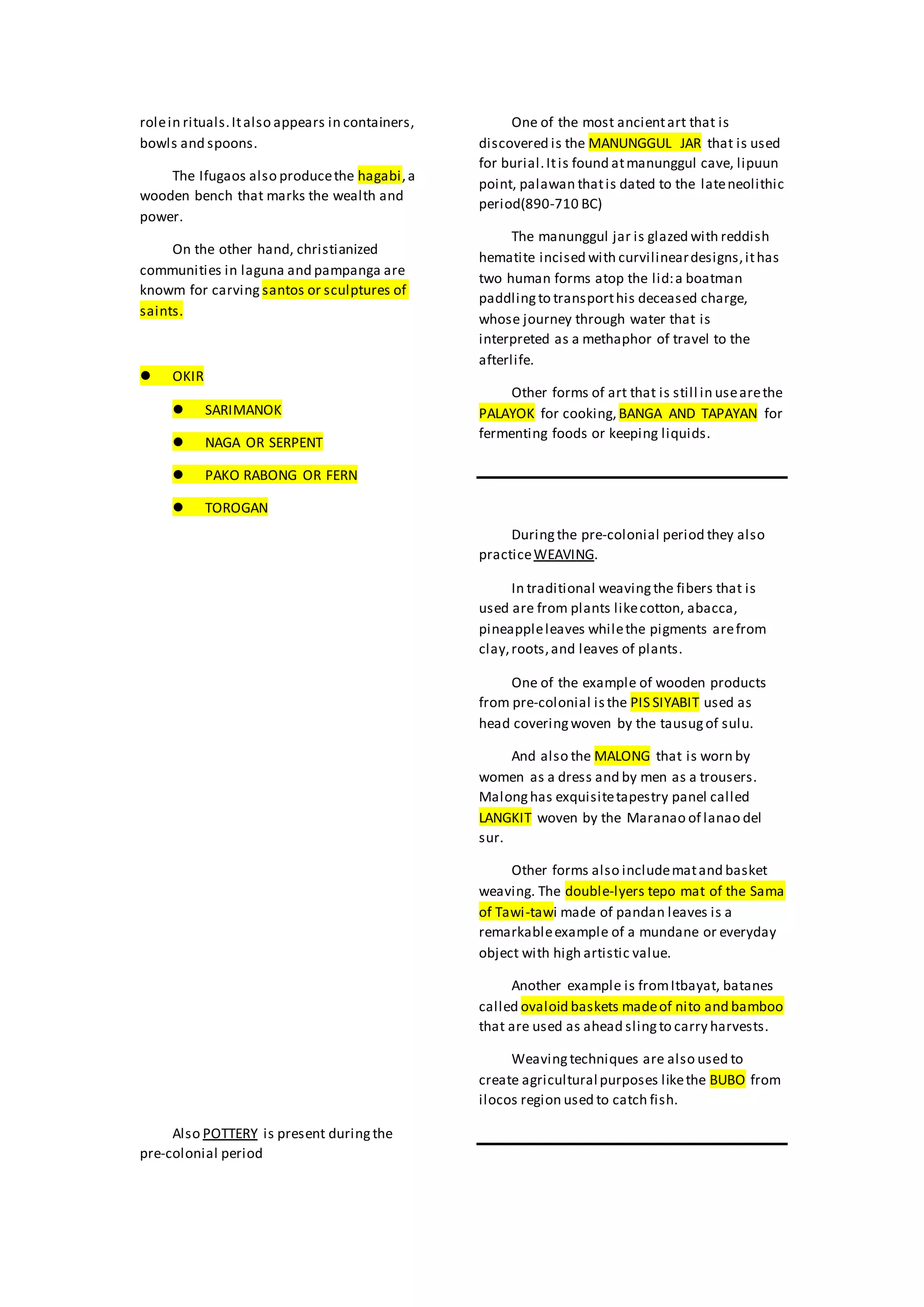 Pre conquest islamic colonial | DOCX | Needlework | Arts and Crafts