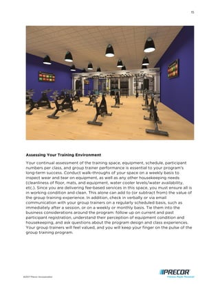 Precor Group Training Business Manual | PDF
