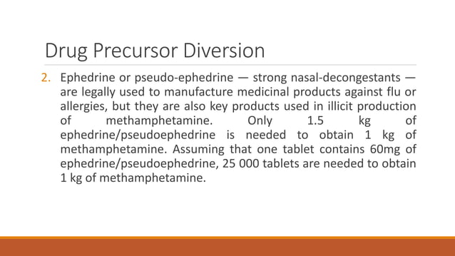 Precursor chemicals | PPTX