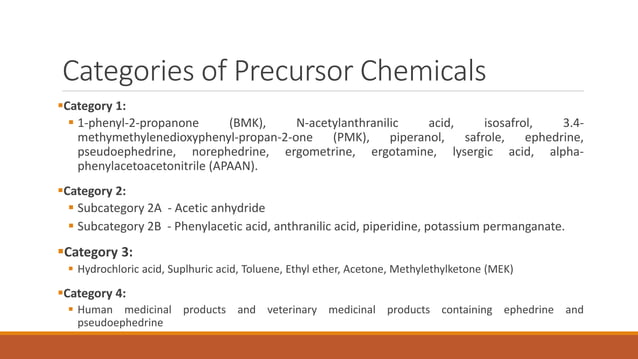 Precursor chemicals | PPTX
