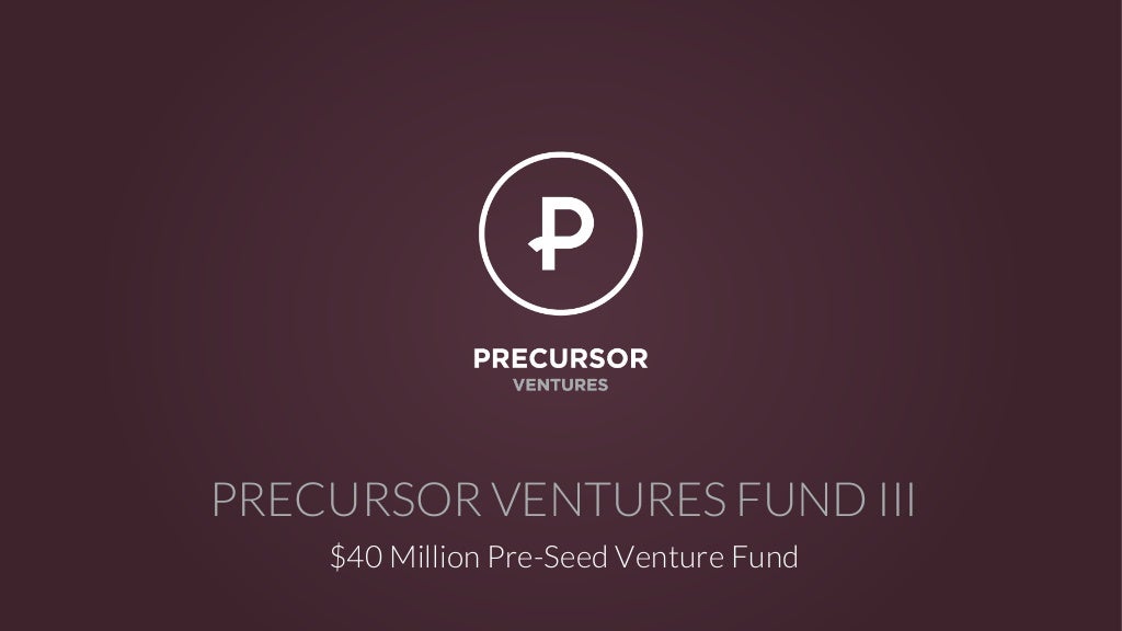 Precursor Fund III (2020) - VC Pitch Deck Examples | PDF