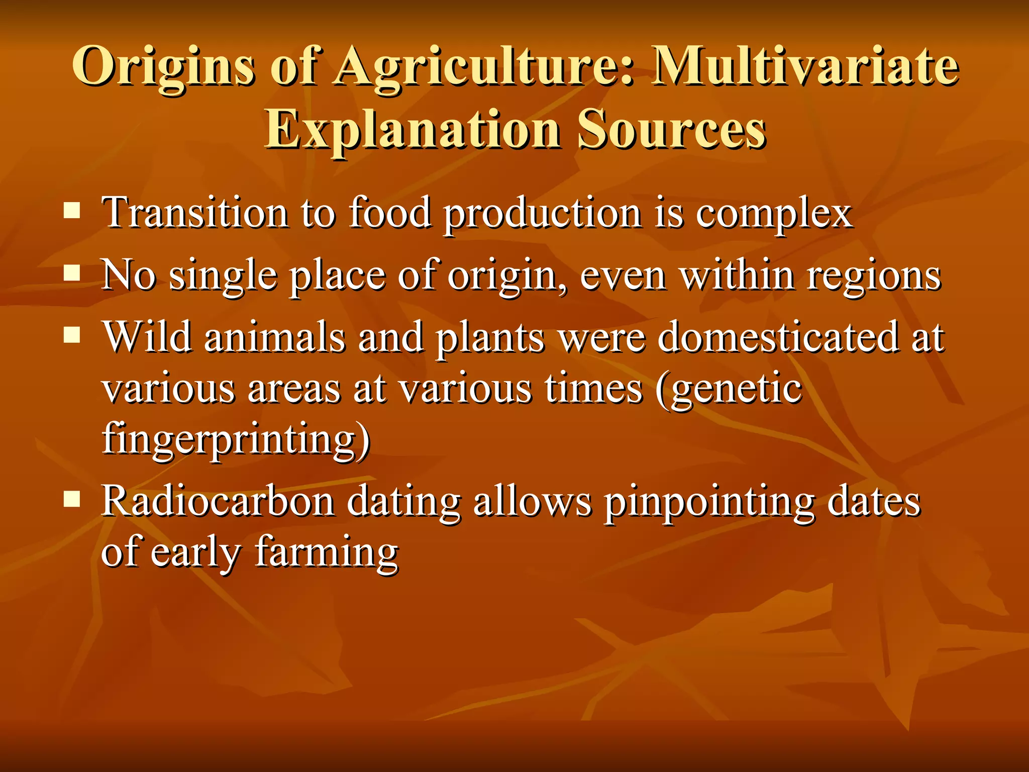 Precoursors of Civilization: Mesolithic and Neolithic | PPT