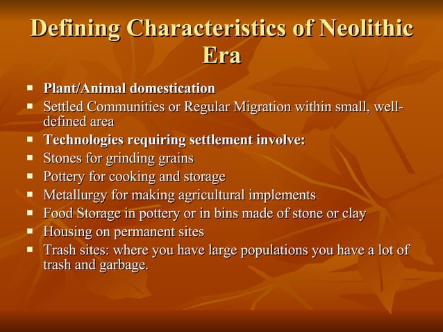 Precoursors of Civilization: Mesolithic and Neolithic | PPT