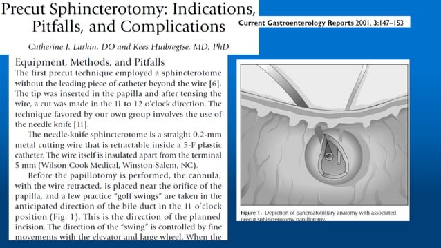 Precut ERCP, Fistulotomy, Papillotomy, Transpancreatic sphincterotomy ...
