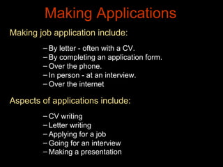 Making Job Application plus | PPT