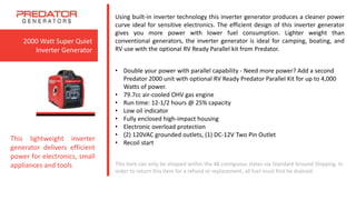Predator 2000 generator | PPT