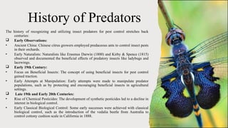 Predators as protectors. which can play important role in chemical free ...