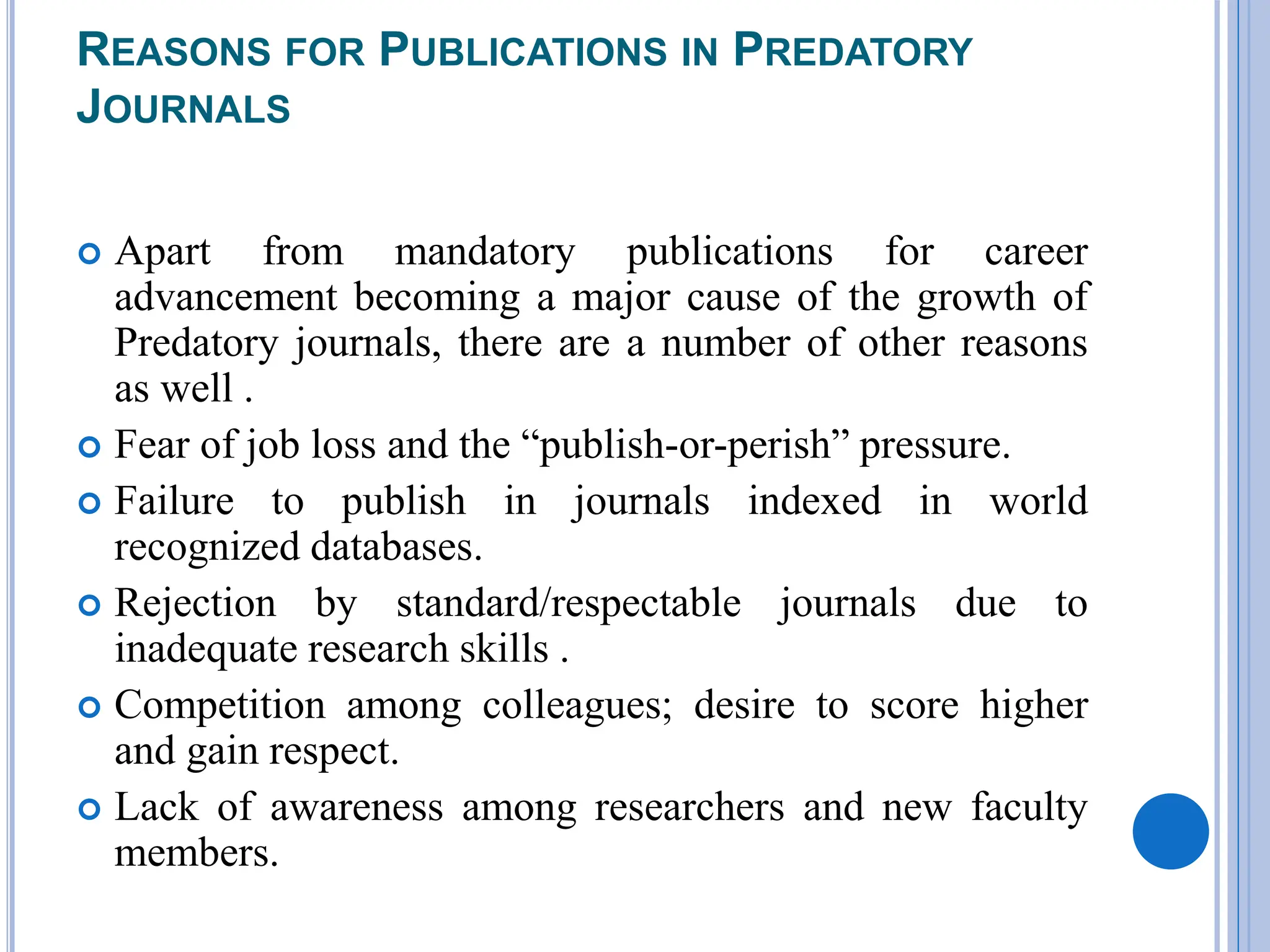 predatory. Journal publisher presentation | PPTX