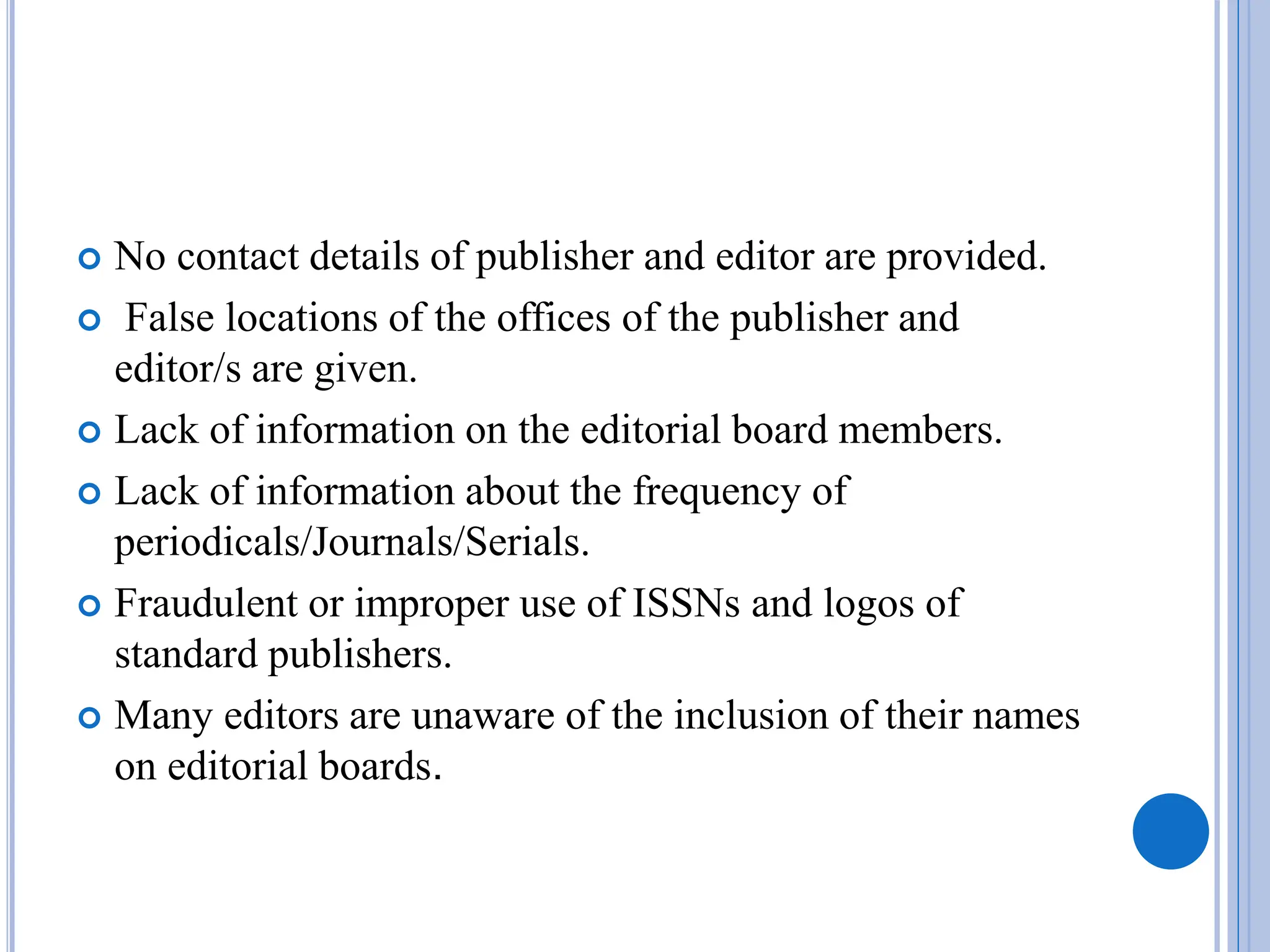 predatory. Journal publisher presentation | PPTX