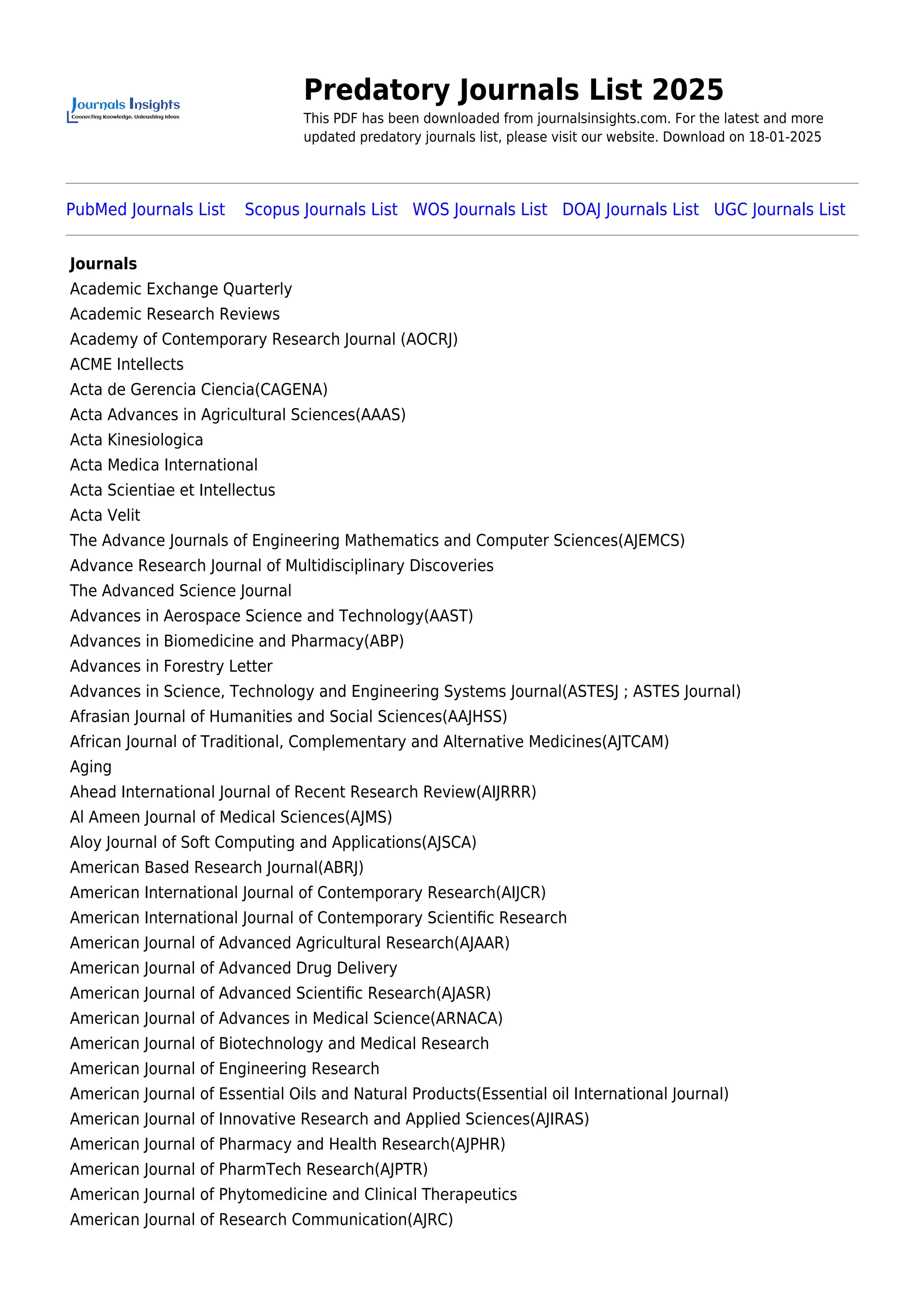 list of predatory journals, beware not to submitted .pdf