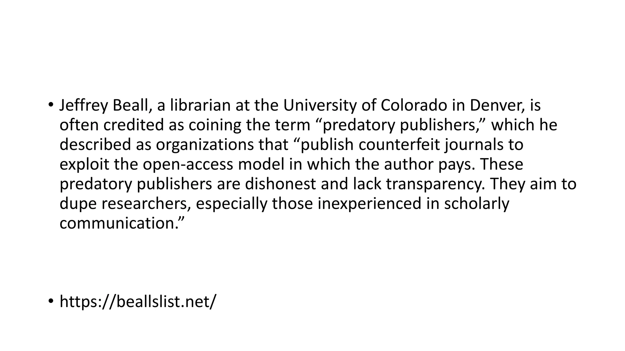 predatory journal and how to recognise it.pptx