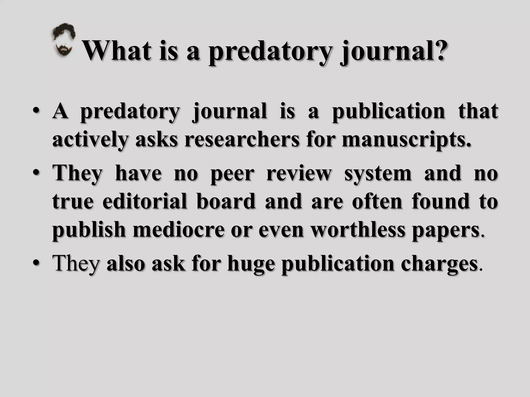 Predatory Journals | PPTX