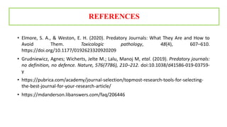 Predatory Journals and Publishers | PPTX
