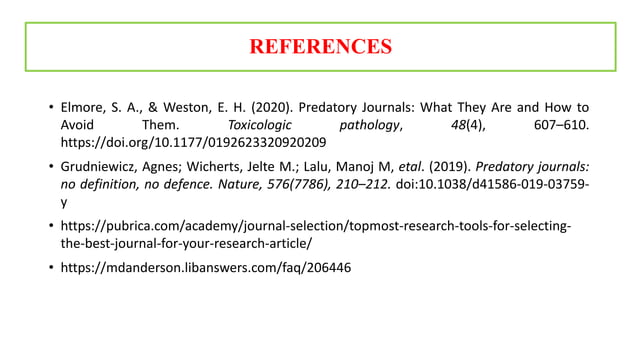 Predatory Journals and Publishers | PPTX