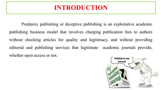 Predatory Journals and Publishers | PPTX