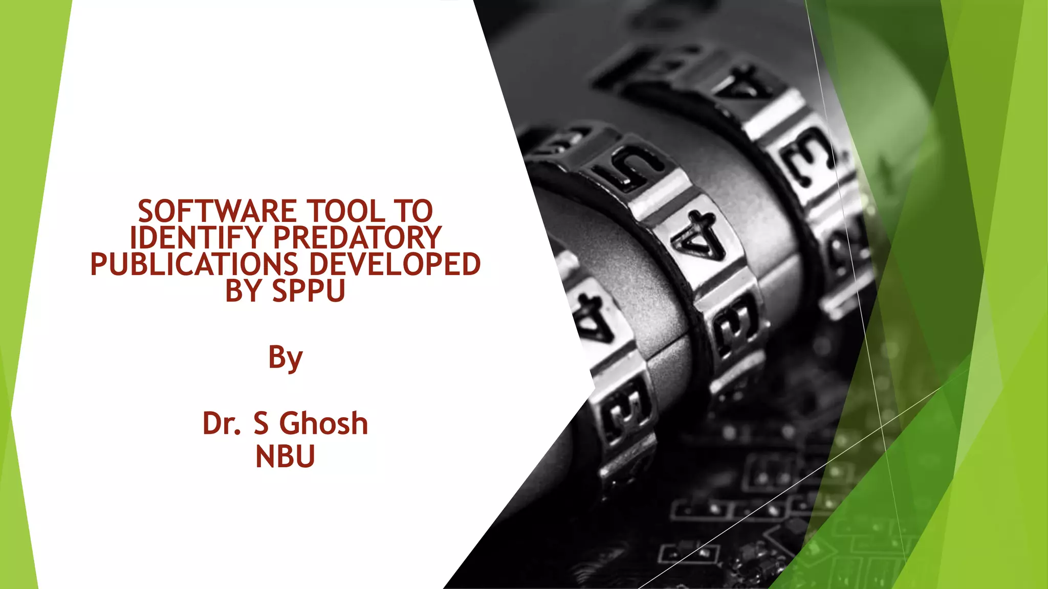 Predatory Publications and Software Tools for Identification | PPTX