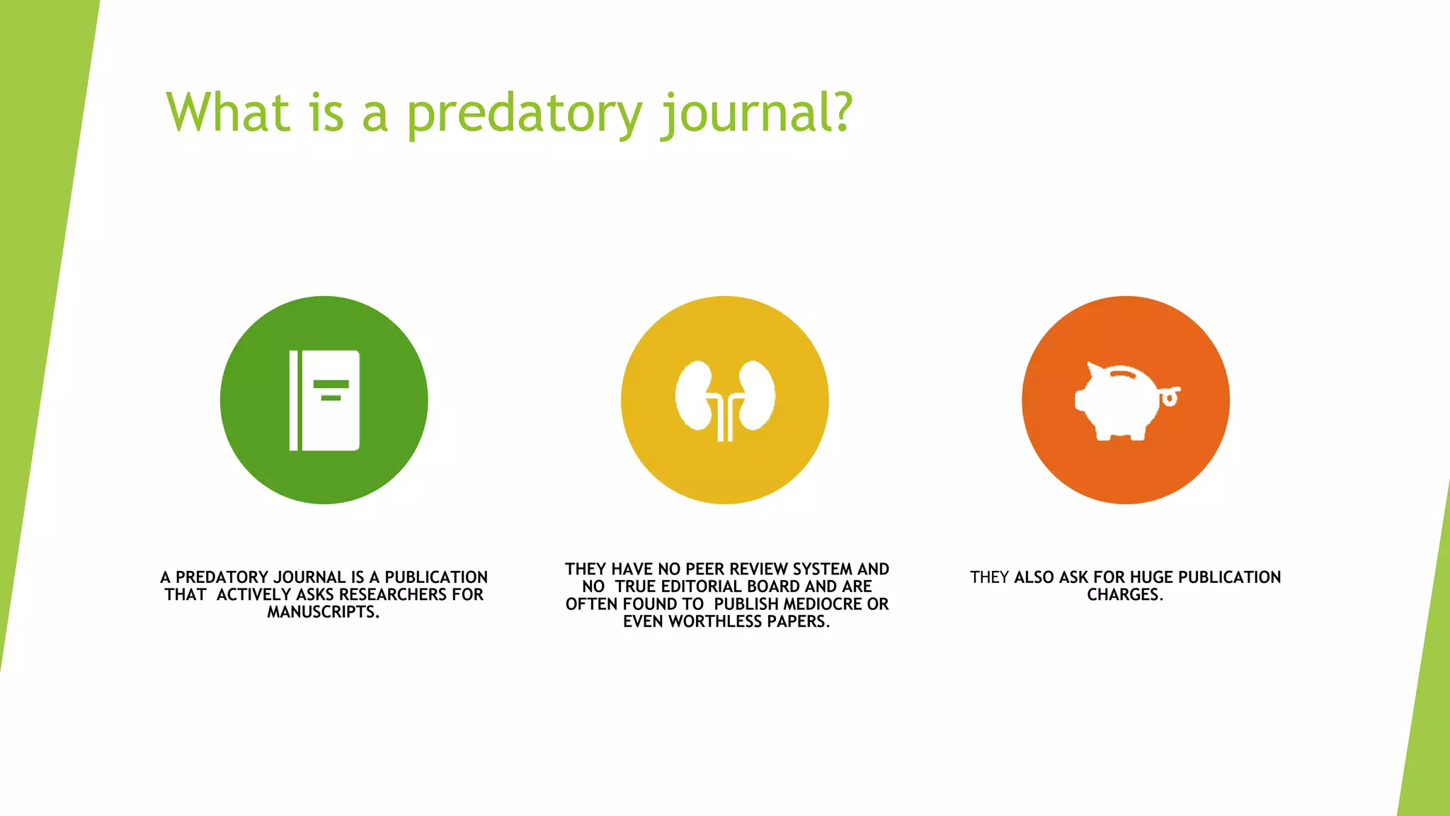 Predatory Publications and Software Tools for Identification | PPTX