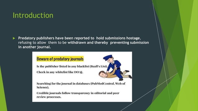 Predatory Publications and Software Tools for Identification | PPTX