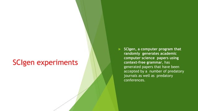 Predatory Publications and Software Tools for Identification | PPTX