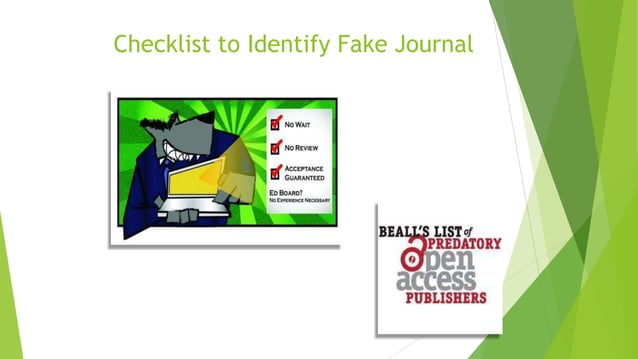 Predatory Publications and Software Tools for Identification | PPTX