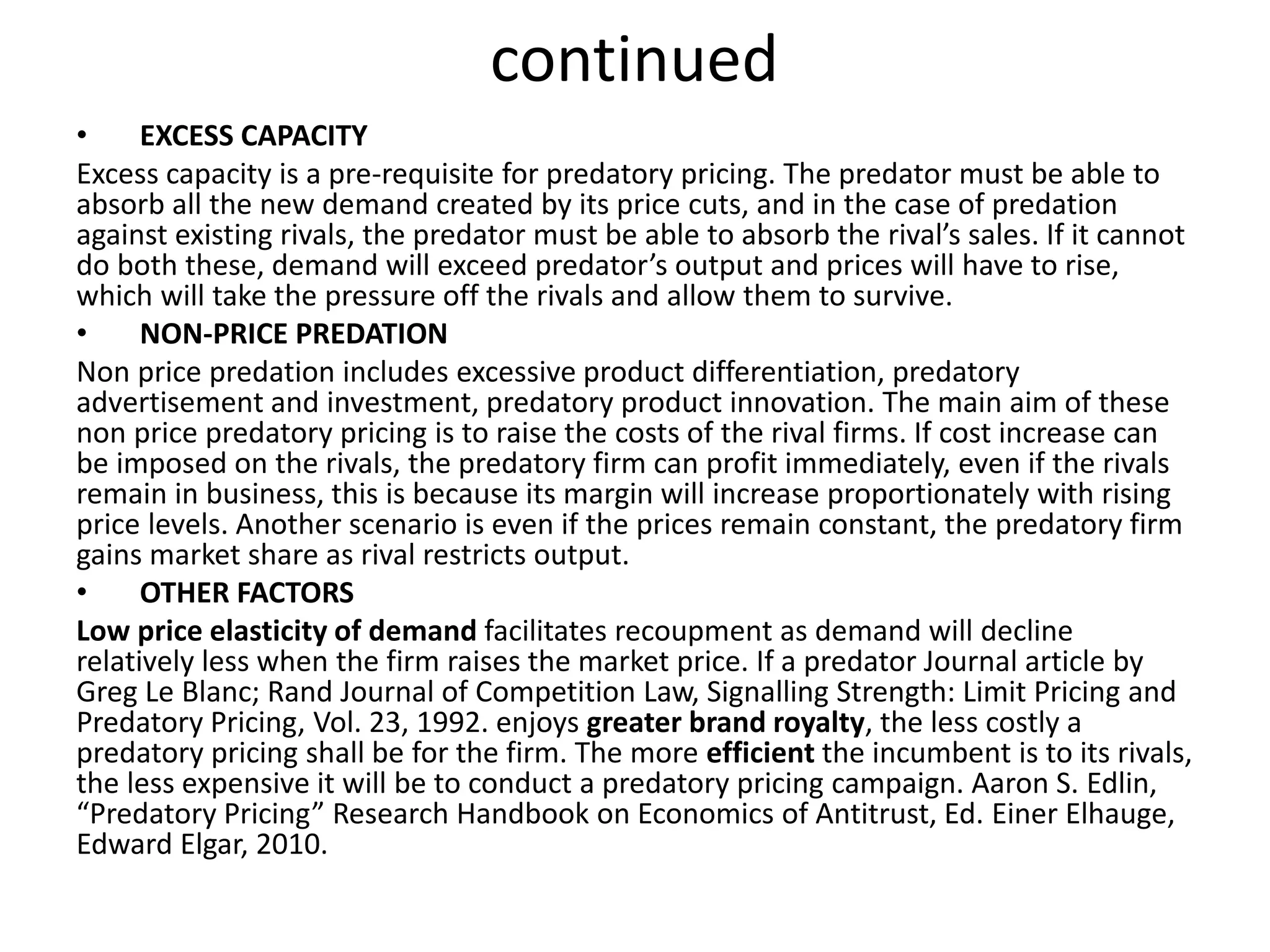 Predatory pricing as an abuse of dominant position | PPTX