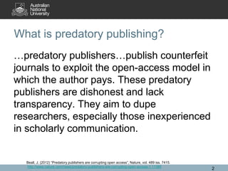 Predatory publishing | PPTX