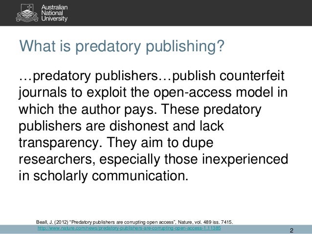 Predatory Publishing