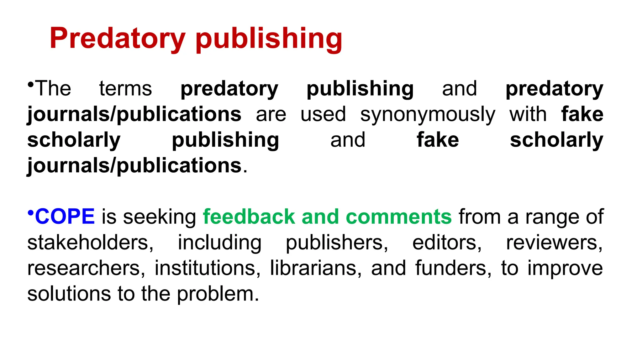 Research and Publication: Predatory publishing.pptx