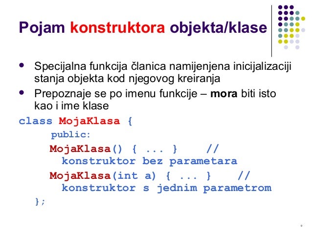 Predavanja 06 Konstruktori i destruktori