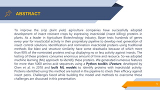 Prediction of proteins for insecticidal activity using python toolkit iFeature | PDF