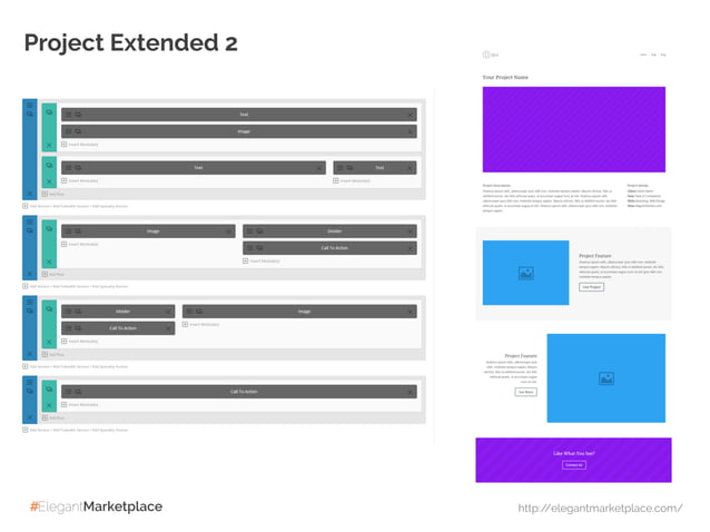 Predefined Layouts in the Divi Theme