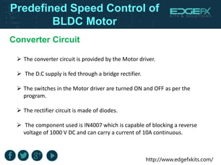 Predefined speed control of bldc motor | PPTX
