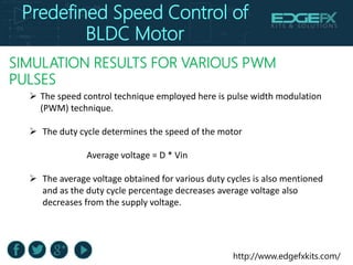 Predefined speed control of bldc motor | PPTX