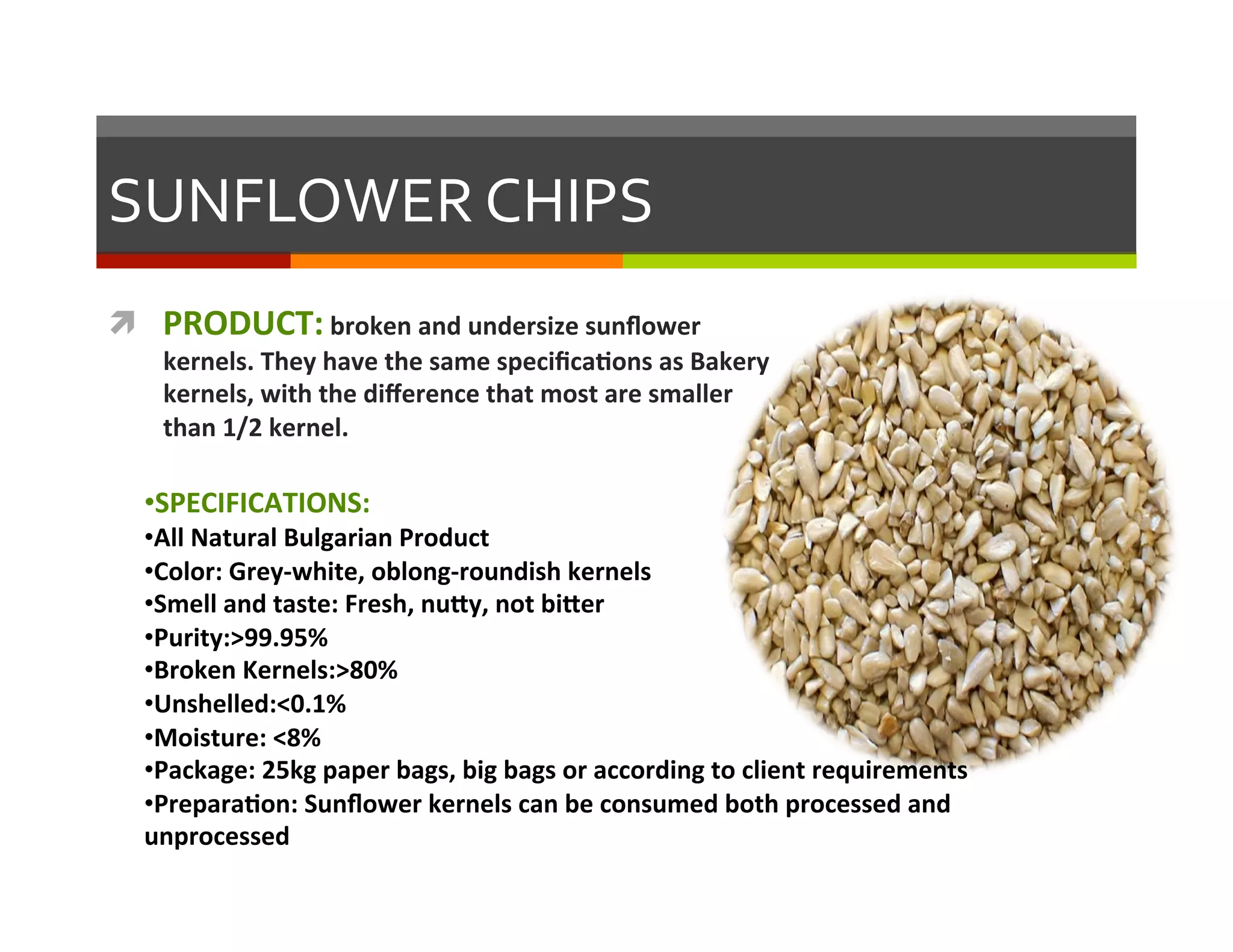 Predel Sunflower Kernel | PPT