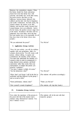 Lesson Plan for Grade 9 | DOCX