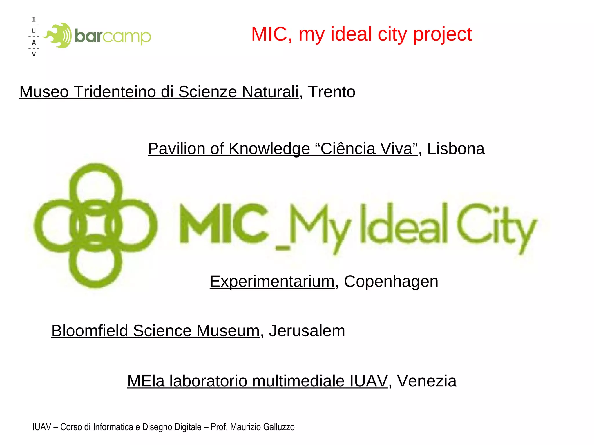 MIC , my ideal city project | PPT