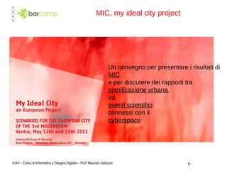 MIC , my ideal city project | PPT