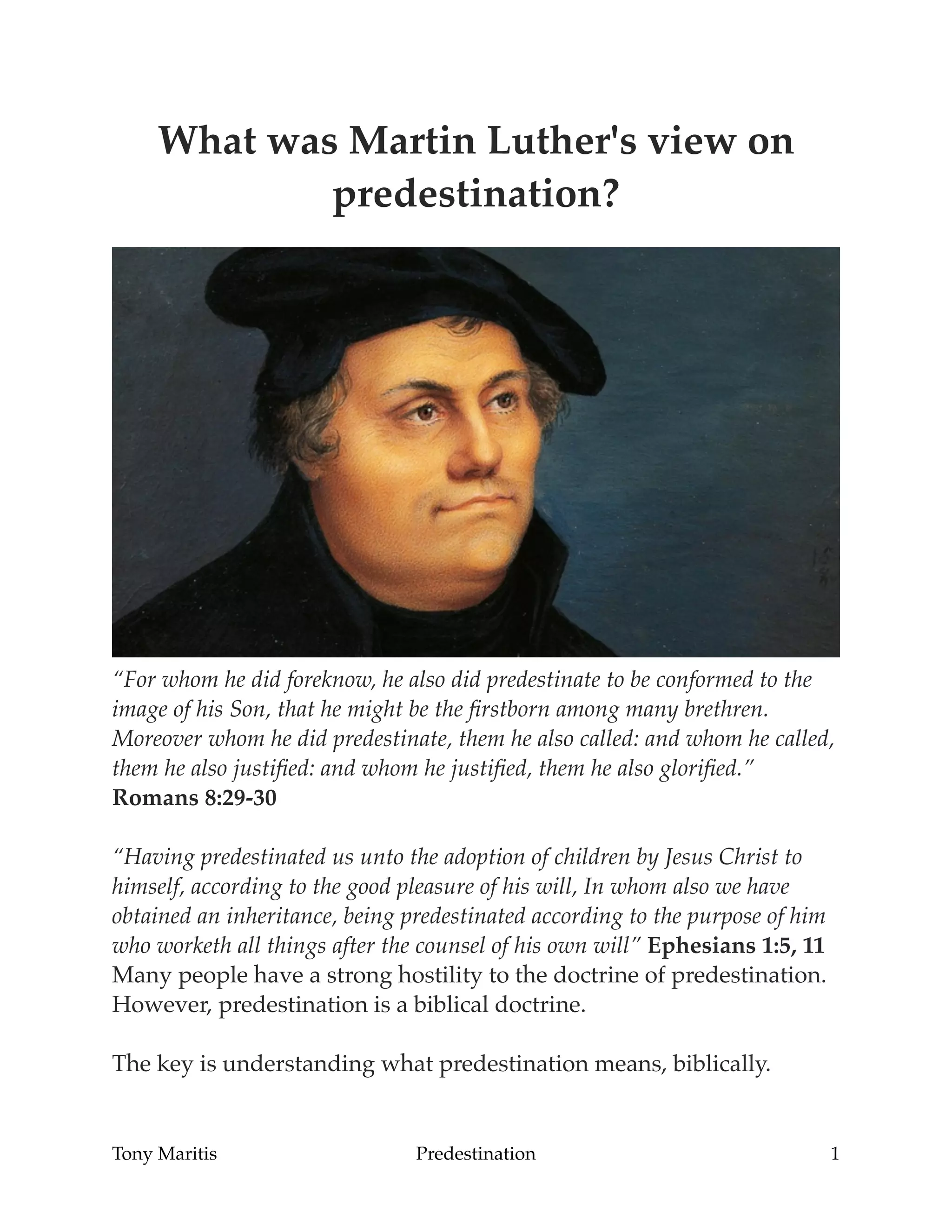 Predestination | PDF