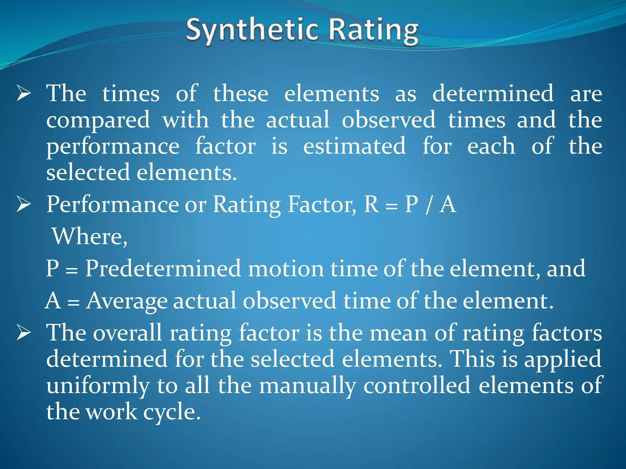 PREDETERMINED MOTION TIME SYSTEM (PMTS).pptx | Chemistry | Science