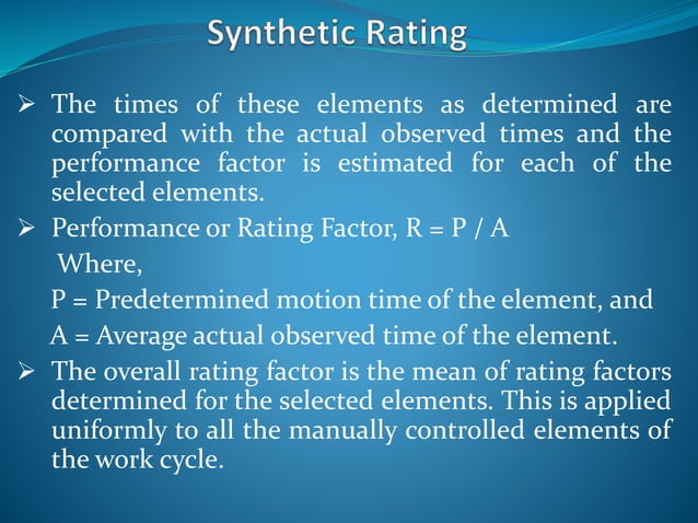 PREDETERMINED MOTION TIME SYSTEM (PMTS).pptx | Chemistry | Science
