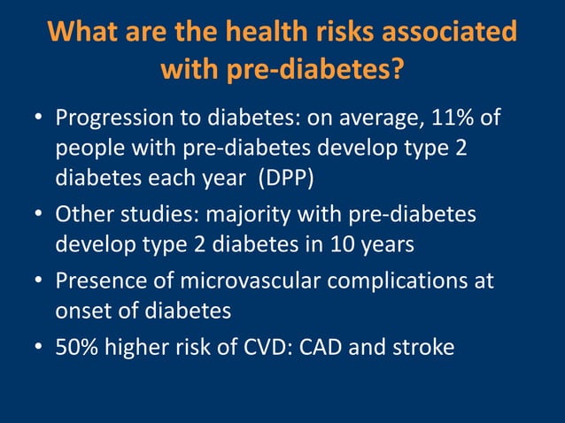 Prediabetes | PPT | Diabetes | Diseases and Conditions