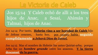 LA CONQUISTA DE CALEB | PPTX