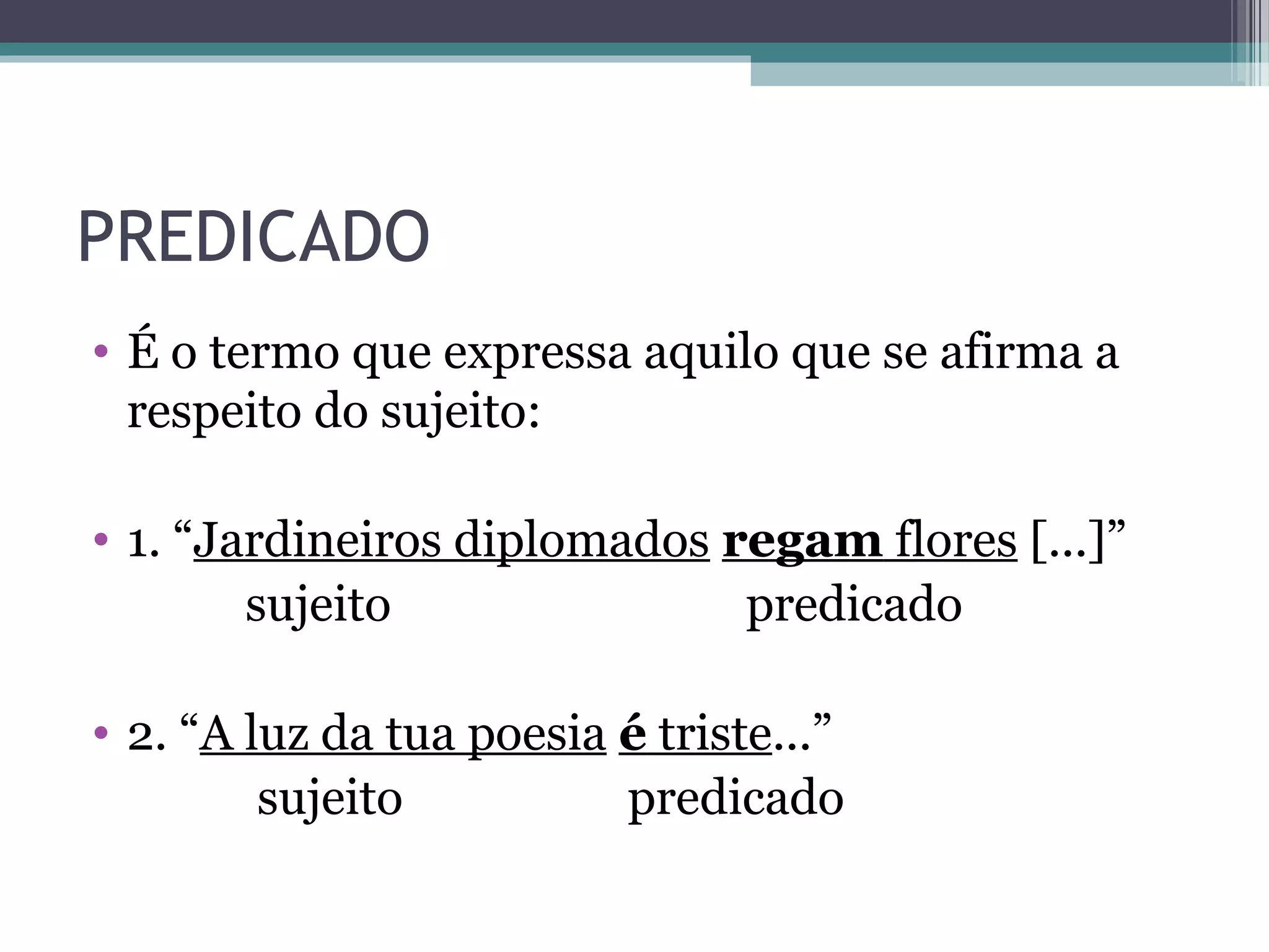 Predicado | PPT