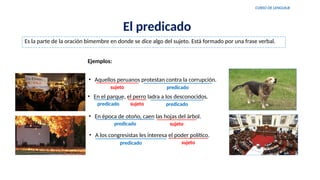 PREDICADO: definición, estructura y ejemplos | PPTX