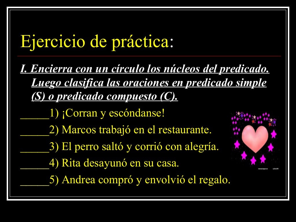 Predicado simple y compuesto