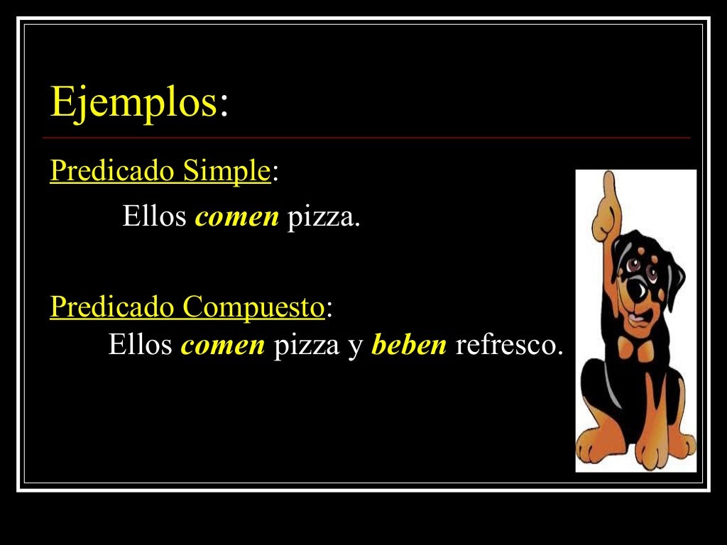 Predicado simple y compuesto