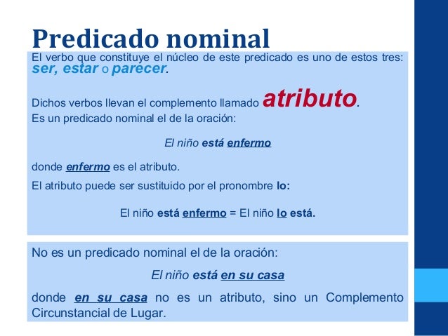 Predicado Verbo Nominal