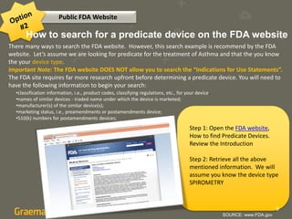 Regulatory Intelligence Series - How to find Predicate Devices SOFIE ...