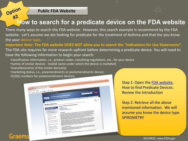 Regulatory Intelligence Series - How to find Predicate Devices SOFIE ...