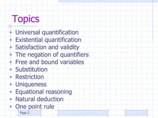 Quantification Logic